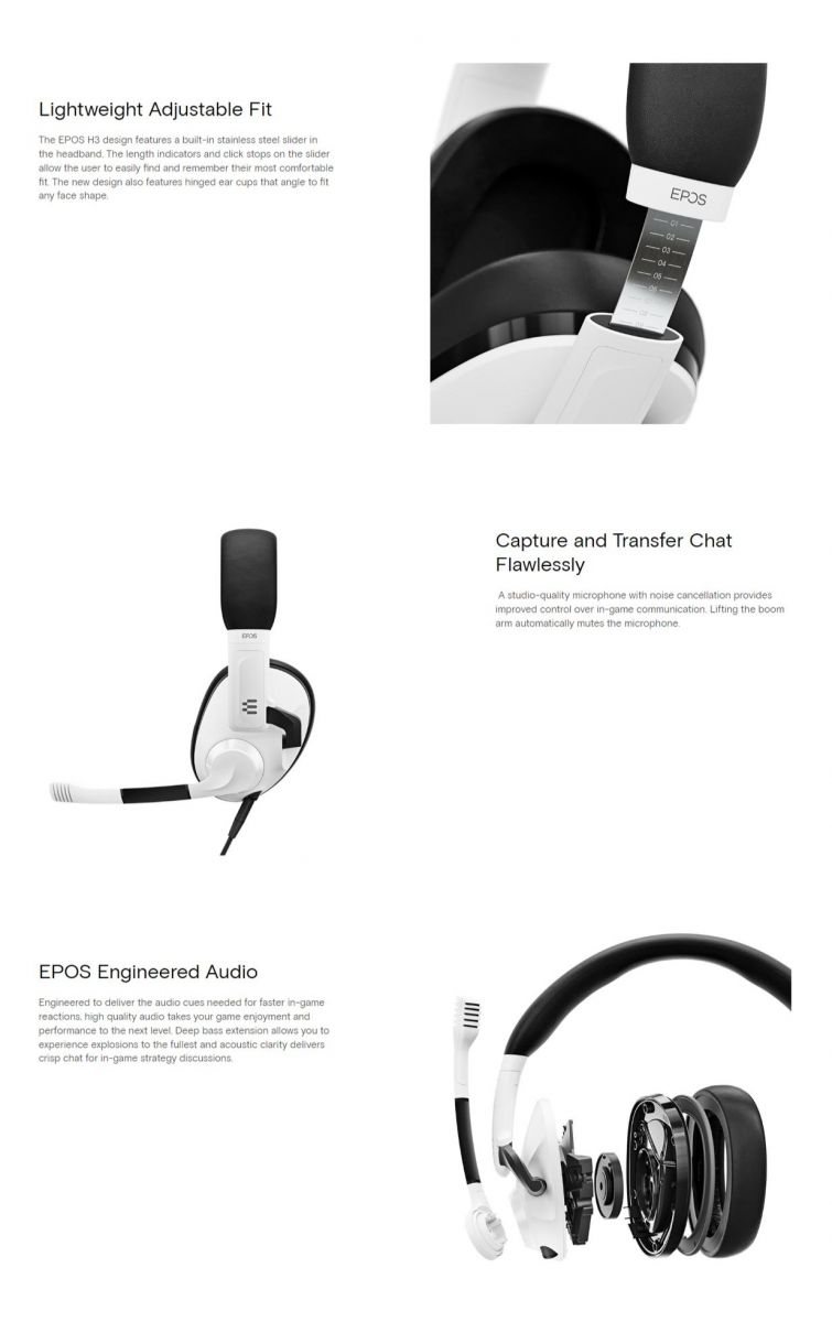 Tai nghe EPOS Sennheiser H3 Black chính hãng | Gearshop.vn